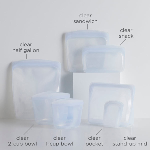 Stasher Bag Starter Kit 7-Pack | Essential Reusable Bag Set