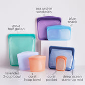 Stasher Bag Starter Kit 7-Pack | Essential Reusable Bag Set