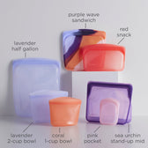 Stasher Bag Starter Kit 7-Pack | Reusable Bag Set