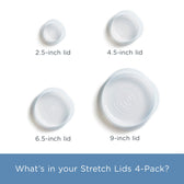 Stasher Silicone Lids for Food Storage | Stretch Lids 4-Pack