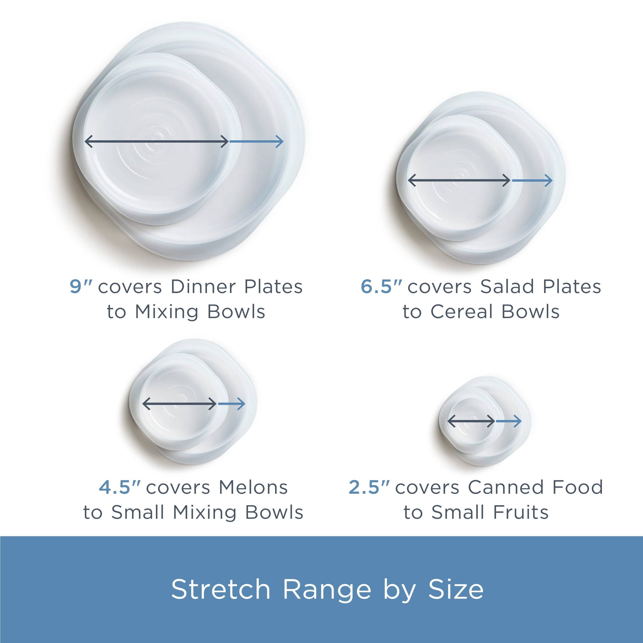 Stasher Silicone Lids for Food Storage | Stretch Lids 4-Pack