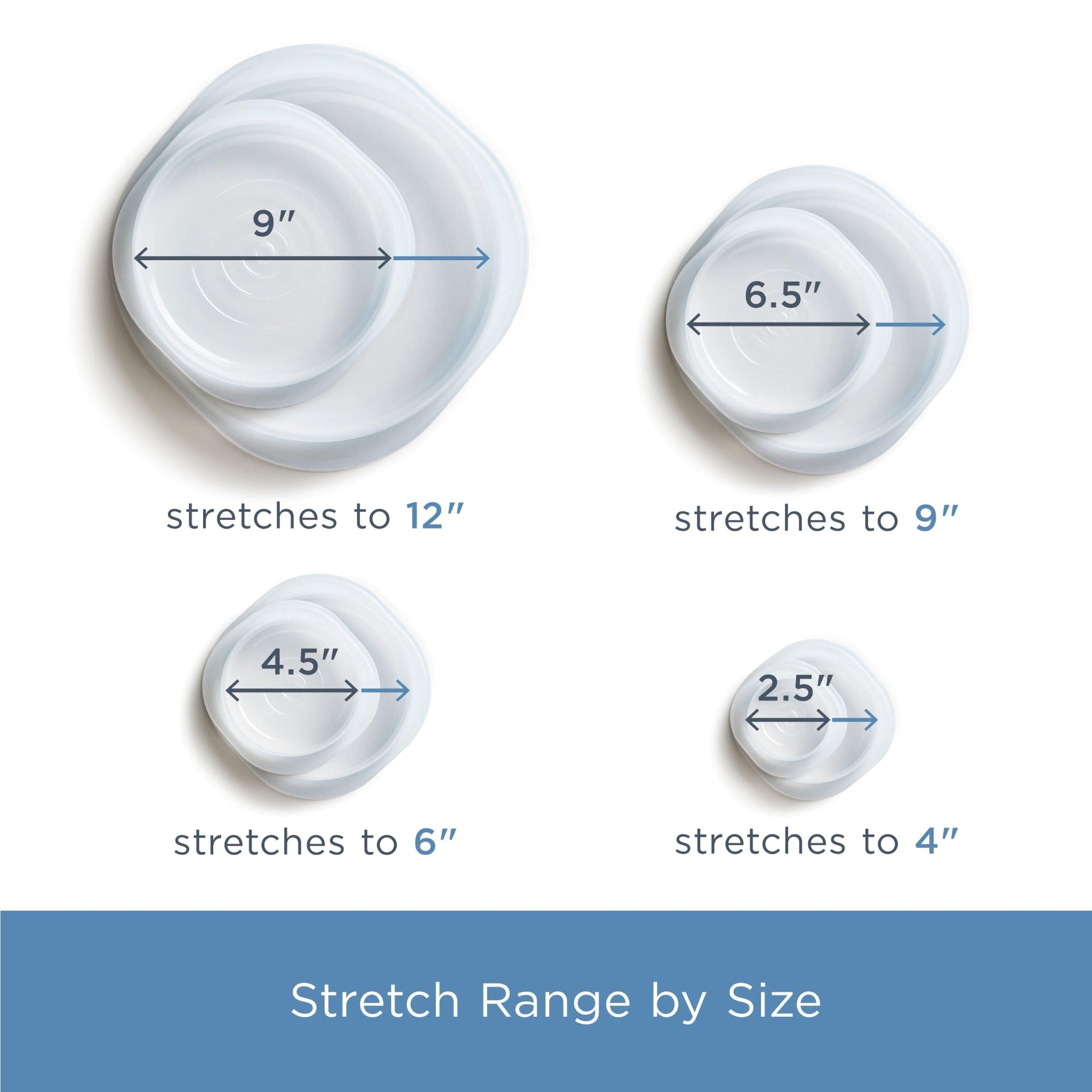 Stasher Silicone Lids for Food Storage | Stretch Lids 4-Pack