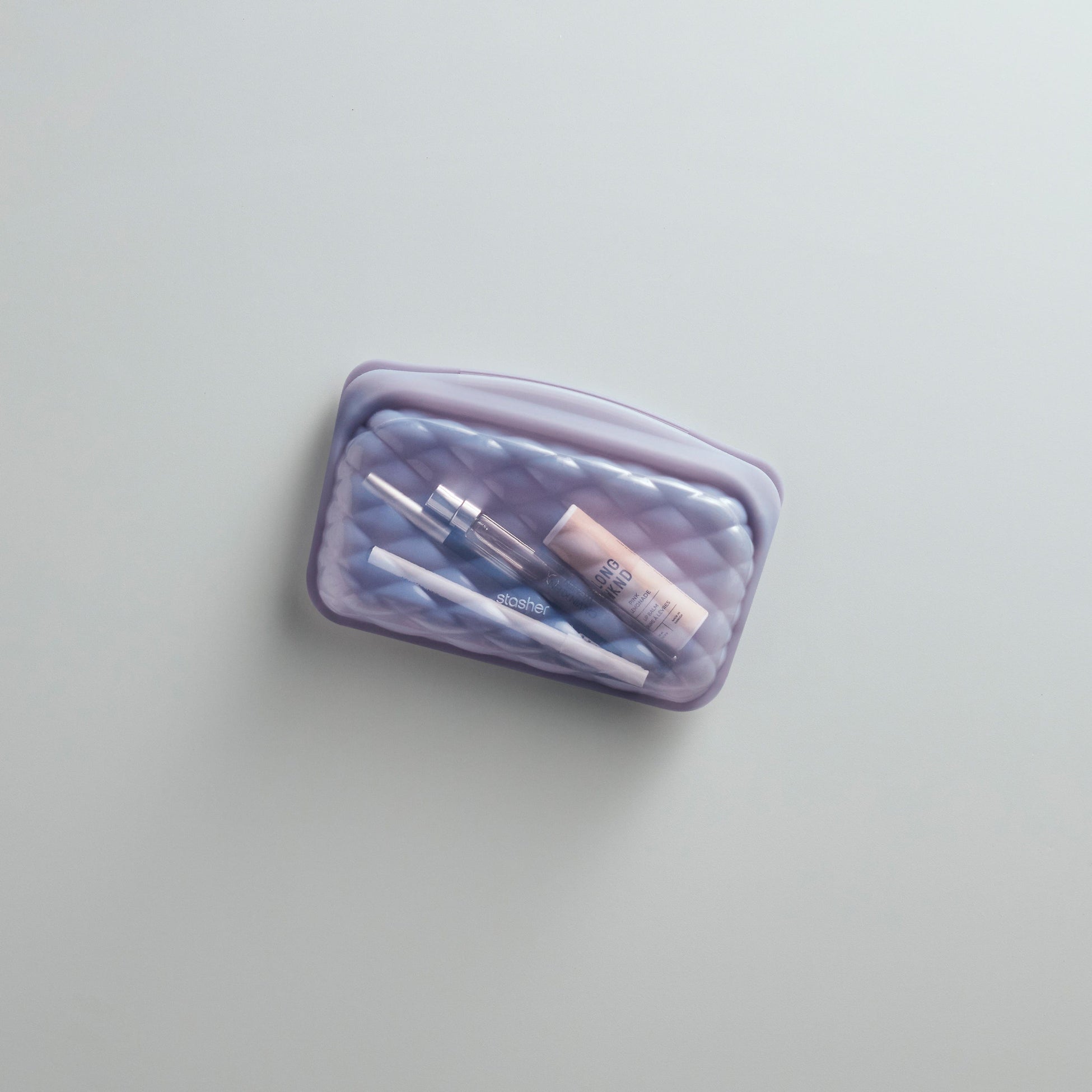 Small Cosmetic Bag: Silicone & Easy to Clean Makeup Pouch | Stasher