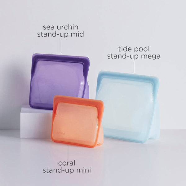 Stand-Up Pouch Bags 3-Pack | Colorful Stand-Up Set | Stasher